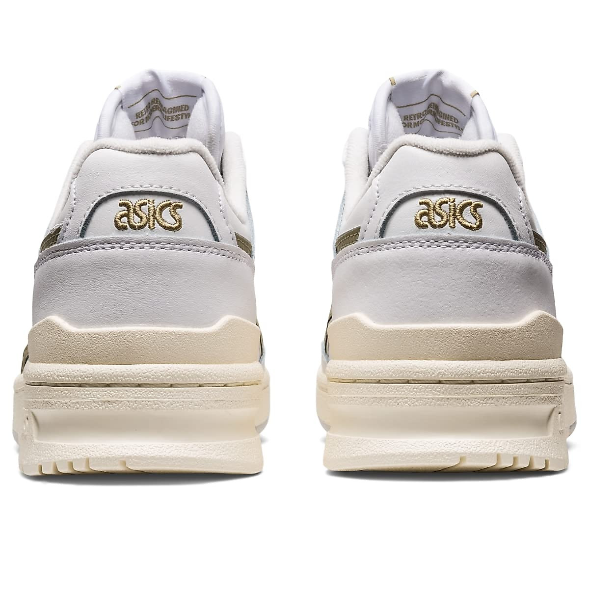 ASICS Unisex EX89 Sportstyle Shoes, 13, White/Safari Khaki