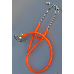 Kila Scopes Specialist Stethoscope - Professional Single Head Cardiology & Diagnostic Stethoscope for Doctors and Nurses - with Accessories, K971 Orange