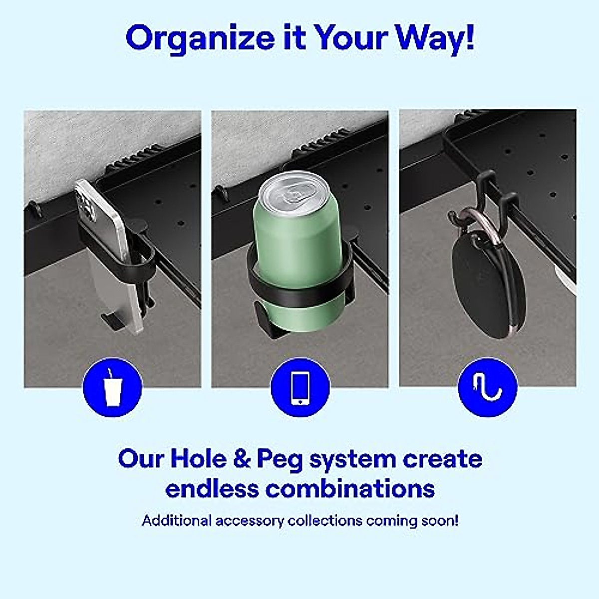 BedShelfie Bedside Shelf for Bed & Top Bunk- College Dorm Room Essentials, Loft Bed Accessories, Clip On Nightstand Snack Organizer, Floating Bed Side Table Tray Shelfie Caddy - DormEssential, Black