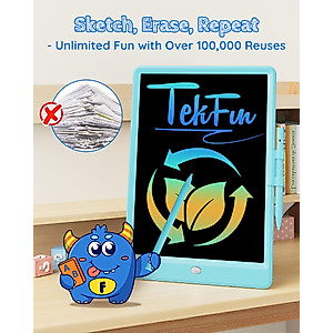 TEKFUN Toddler Toys for Boys 3 4 5 6 7 Year Old, 8.5" LCD Writing Tablet Doodle Board, Color Drawing Pad for Kids Doodle Board, Gifts Toys for 3-8 Year Old Girls Boys (Pink Princess)