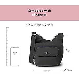 Baggallini unisex adult Criss Cross Handbags, Charcoal, One Size US