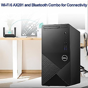 Dell Vostro 3910 Business Desktop Computer, 12th Gen Intel Core i5-12400 Processor, 16GB DDR4 RAM, 256GB PCIe SSD + 1TB HDD, WiFi 6, DVD-RW, Display Port, HDMI, Windows 11 Pro, Black