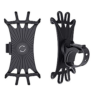 360°Rotation Cycling Bike Bicycle Phone Mount Holder Silicone Handlebar Case for Samsung Galaxy S21 FE, S20 Plus S21+, S22 S21 Ultra, A11 A12 A32 A52 A72, LG Stylo 6 V60 Moto G Stylus 4.0"-6.9" Phones