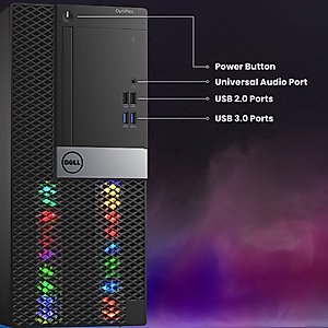 Dell RGB Gaming Tower Computer - Intel Core i5 6th Gen, NVIDIA GTX 1050 Ti 4GB GDDR5, 16GB DDR4 Ram, 128GB SSD + 2TB HDD, Prebuilt Gaming Desktop PC with Built-in WiFi, Win 10 Pro (Renewed)