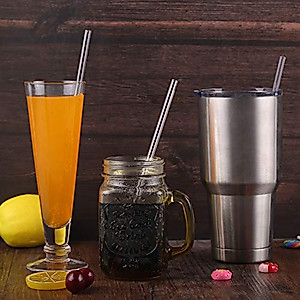 12 Pieces 11 Inches Clear Reusable Plastic Straws for Tall Cups, Tumblers and Mason Jars, BPA-Free Drinking Straw with 1 Cleaning Brush, NOT DISHWASHER SAFE