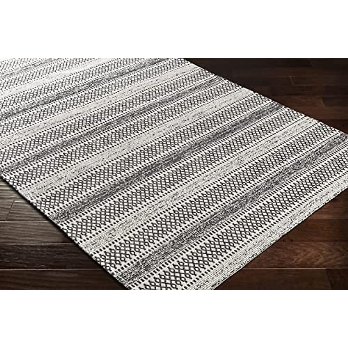 Mark&Day Area Rugs, 5x7 Stone Bohemian/Global Black Area Rug, Black/Cream Carpet for Living Room, Bedroom or Kitchen (5'3" x 7'3")