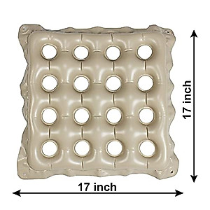 Inflatable seat Cushions,air Cushion,air Cushion seat,sit Cushion,with air Vent, can be a Small Amount of air or Water, Very Suitable for Office Chair and Wheelchair use(Grey19inch)