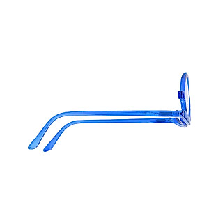 Brrnoo Eye Makeup Glasses, Make Up Makeup Glasses with Foldable, Magnify Eye Makeup Glasses Single Lens Rotating Glasses Women's Makeup Essential Tool(250 + blue)