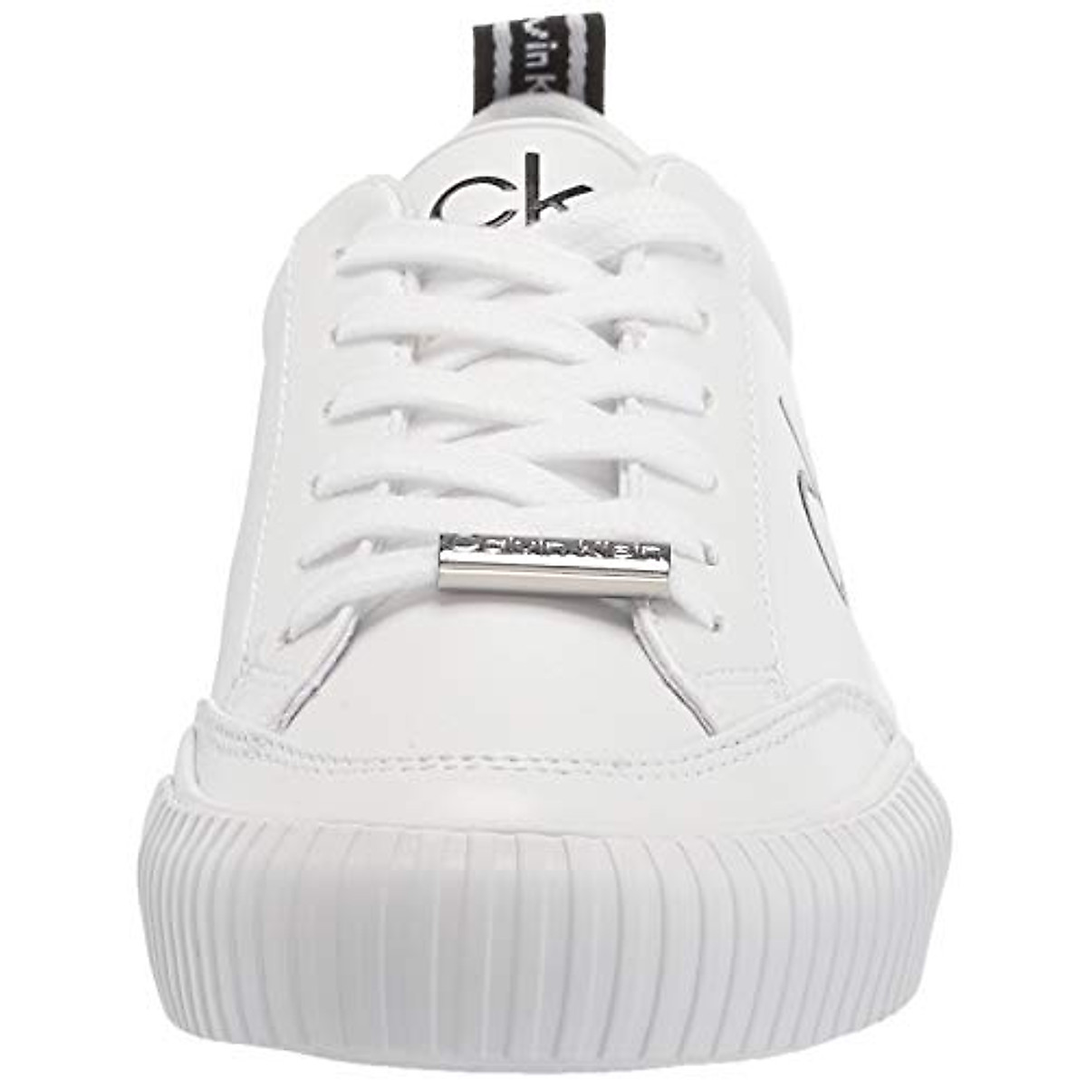Calvin Klein Women's LARISS Sneaker, White 142, 7.5