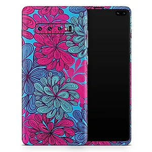 DesignSkinz Vibrant Colorful Floral Sprouts Protective Vinyl Decal Wrap Skin Cover Compatible with The Samsung Galaxy S20 (Screen Trim & Back Glass Skin)