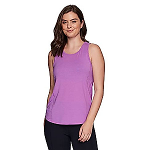 RBX Yoga Tank Top for Women Super Soft Stretchy Tank Relaxed Fit Workout Tank Top Sleeveless Gym Tee Airy Breathable Running Tank Top Camisole Seamed Orchid Purple L