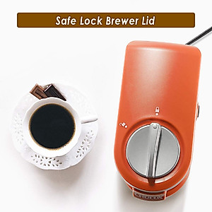 CHULUX One Cup Coffee Maker with 4 Pieces Refillable Filters,12 Ounce Built-in Water Reservoir