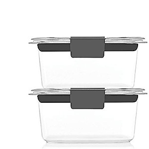 Brilliance Food Storage Container, Small, 1.3 Cup, Clear, Pack of 2