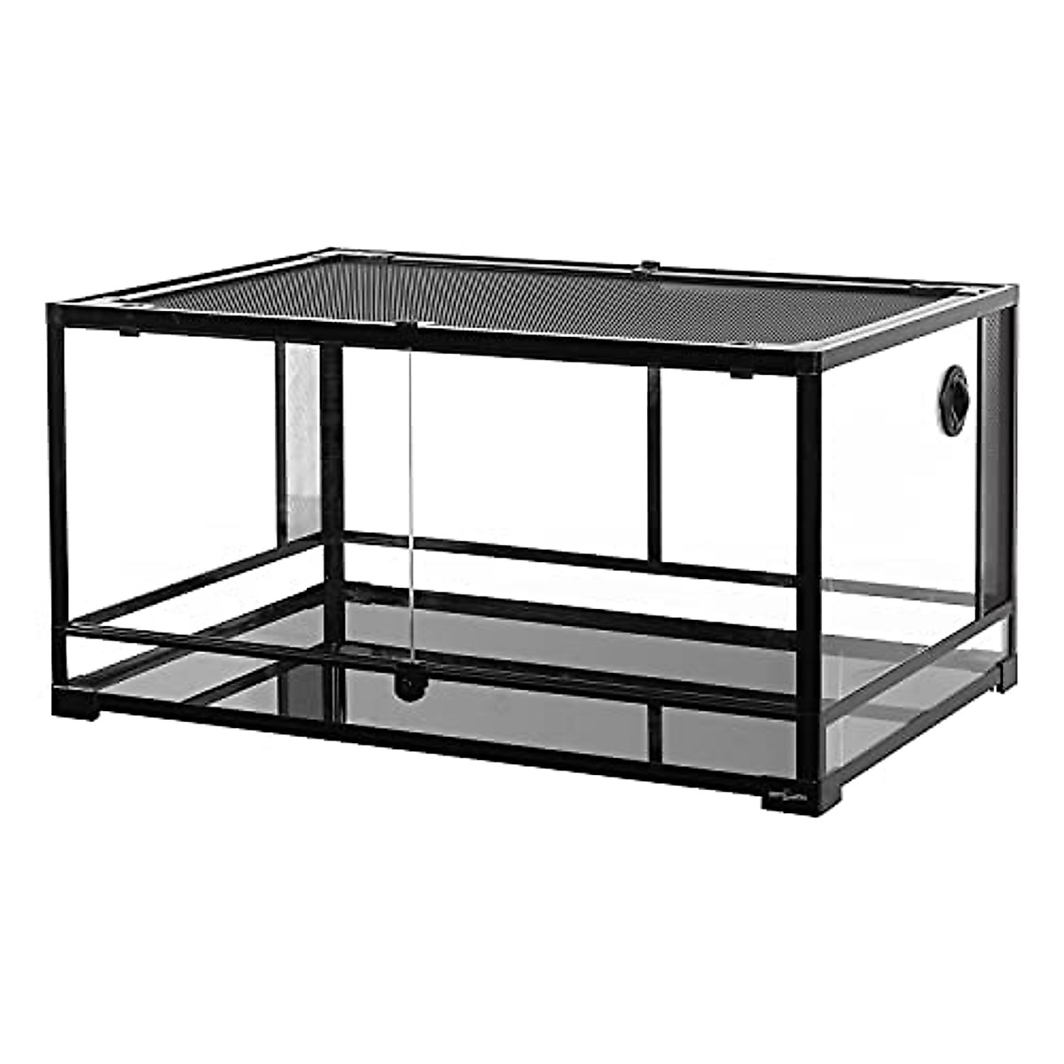 REPTI ZOO Newly 67 Gallon Reptile Glass Terrarium, 2 in 1 Use 36" x 24" x 18" Knock-Down Reptile Habitat Tank with Double Hinge Door & Screen Ventilation Large Reptile Terrarium