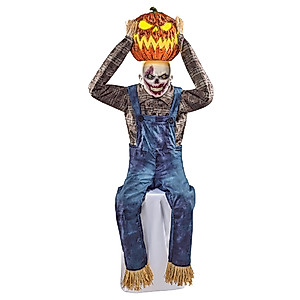 Spirit Halloween 3.6 Ft Lil Jack Carver Animatronic | Decorations | Animated | Yellow Light Up LEDs | Pop-Up Motion