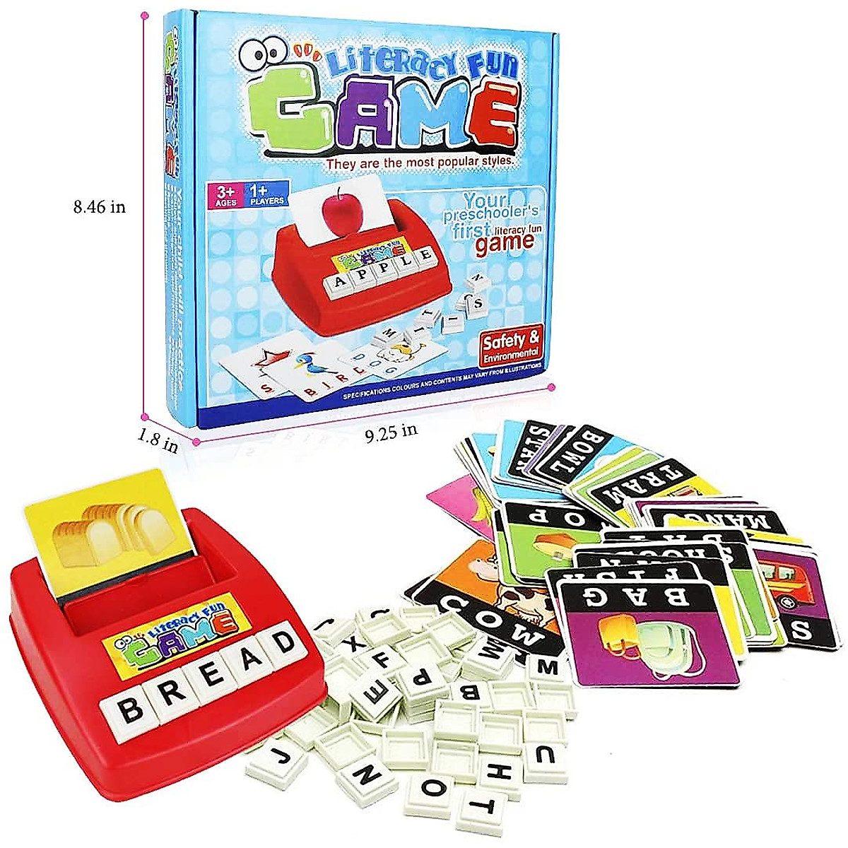 elecnewell Learn to Write Workbook, Numbers Letters Practicing Book Handwriting Educational Montessori Toy for Home Classroom Kindergarten Preschool Kids