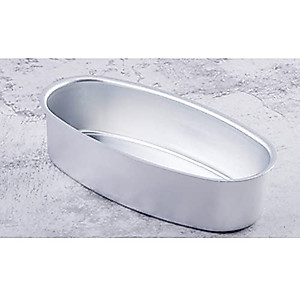 Kichvoe Mini Cake Pans Oval Toast Loaf Pan Baking Bread Cheesecake Non-stick Cake Molds Aluminum Alloy DIY Bread Tray for Oven Kitchen Bakery Tools Silver Mini Loaf Pan