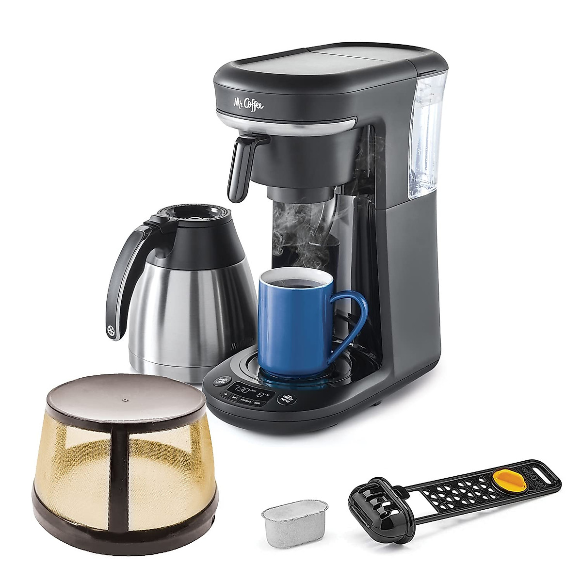 4 Cup Reusable Filter Basket With Closed Bottom Fits MrCoffee Coffee Maker and Brewer - Permanent Filter Replacement for Mr Coffee Gold Tone Basket-Style Filters