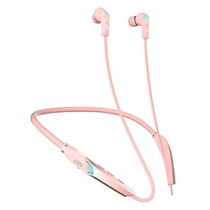 tangsanmei's shop Bluetooth Headset, E5, TWS Neck Hangs Headphones,Answer Phone, Listen to Music, 10 Meters Lossless Transmission, IPX5 Waterproof and Sweat, Suitable for Running, Walk(Pink)