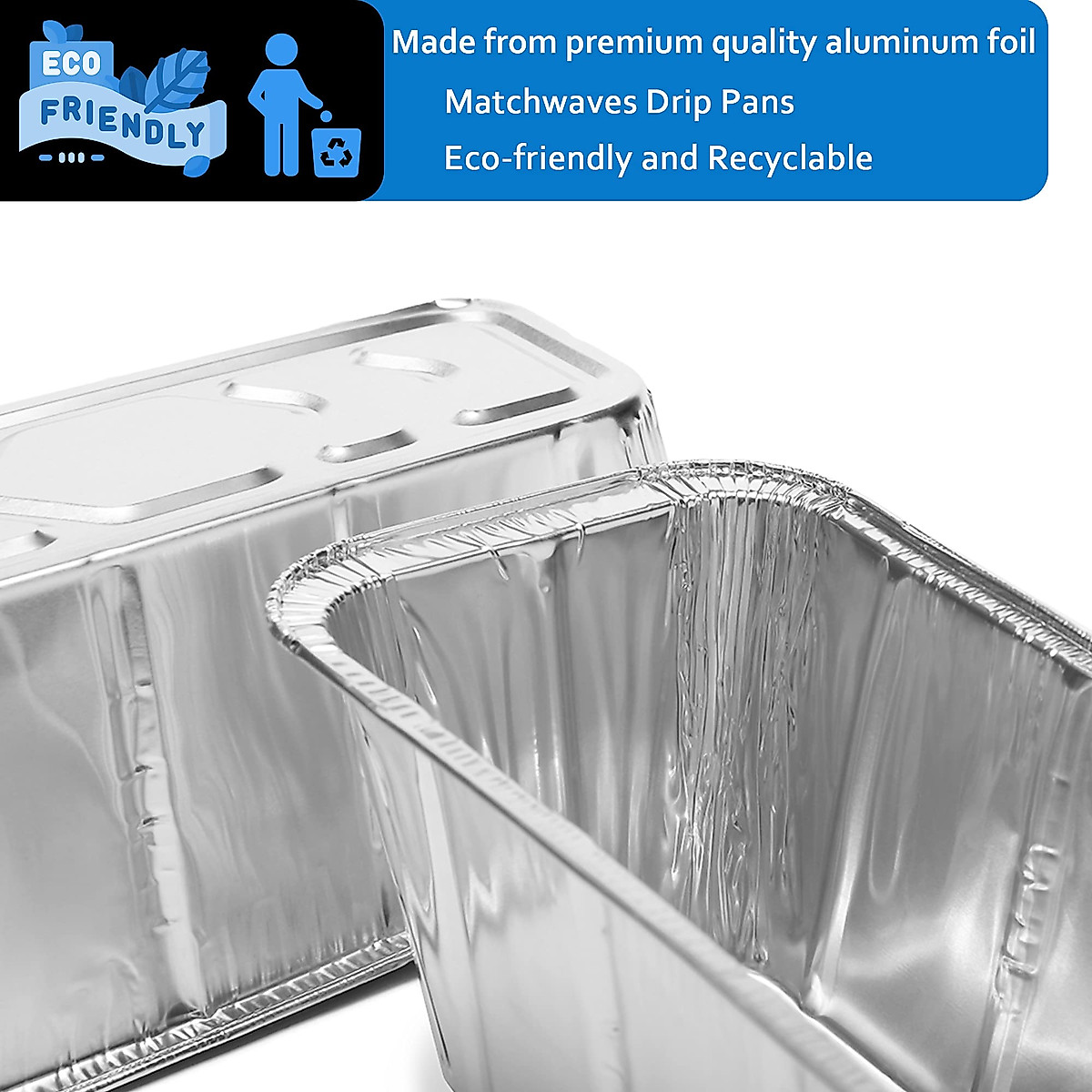 Matchwaves 30 Pack Blackstone Grease Cup Liners, Grease Catcher Liner, Aluminum Foil Drip Pan for 28 and 36 inch Blackstone Griddle