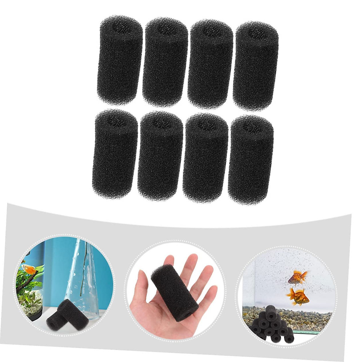 GANAZONO 40 Pcs Filter Cotton Filter Intake Strainer Fish Tank Pre- Filter Guard Pool Vacuum Hose Connector Pool Sweep Aquarium pre Filter Pool pad Water Inlet Cover Protection 304 Network