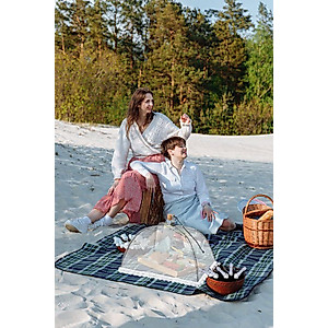 Food Covers for Outside Dining - Mesh Food Covers for Outdoors, Fly Covers for Outdoor Food - Collapsible Food Tent, Food Umbrella Mesh Cover - 4-Pack Picnic Food Covers - 14"x14" & 17"x17" Food Nets