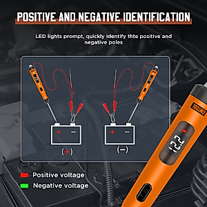 PARANNIC Test Light Automotive - 5-12-30 Volt Circuit Fuse Trailer Wiring Continuity Tester Digital LED Circuit Tester