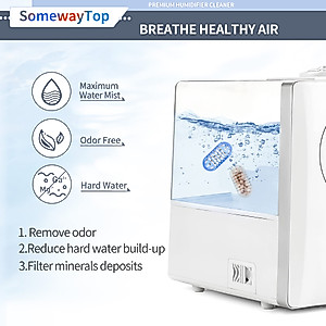 [2024 VER] 20X Humidifier Cleaner, Demineralization Cartridge for Humidifier Compatible with Protec Demineralization Cleaning Ball, Homedics Humidifier Filter Replacement & Humid Clean Cartridge