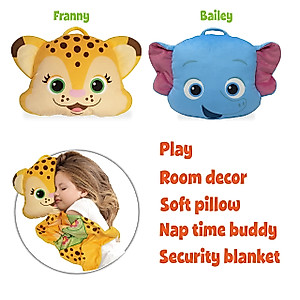 Word Party Nap Mat - Franny Pillow & Attached Blanket - Mat Rolls Into Pillow For Easy Storage - Great For Sleepovers and Naptime - Toddlers and Babies Will Love Cuddling With Their Favorite Character