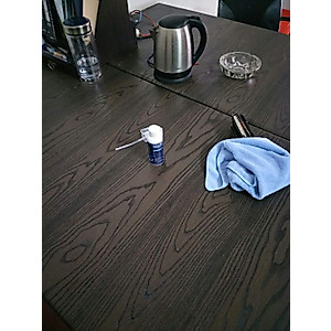 Self Adhesive Black and Brown Wood Grain Contact Paper for Kitchen Cabinets Door Table Counter Top Desk Furniture Walls 15.7x117 Inches