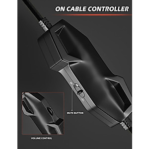 ZIUMIER Gaming Headset for PC, PS4, PS5, Xbox One, Xbox Series S/X, Switch, Noise Canceling Microphone, Stereo Surround Sound, 3.5mm Wired Gaming Headphones