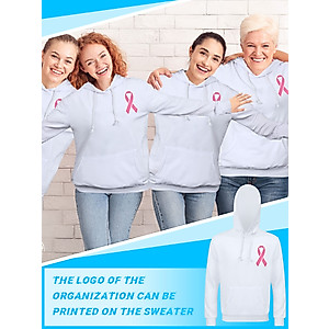 Hercicy 6 Pcs Thermal Transfer Hoodies Blank Hoodies for Printing White Thermal Transfer Sweatshirts Polyester Hooded Cloth Bulk Hoody for Men Women Unisex Include Size XS to Size 2XL