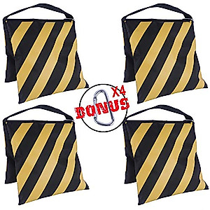 ABCCANOPY Sandbag Photography Weight Bags for Video Stand,4 Packs (Yellow)