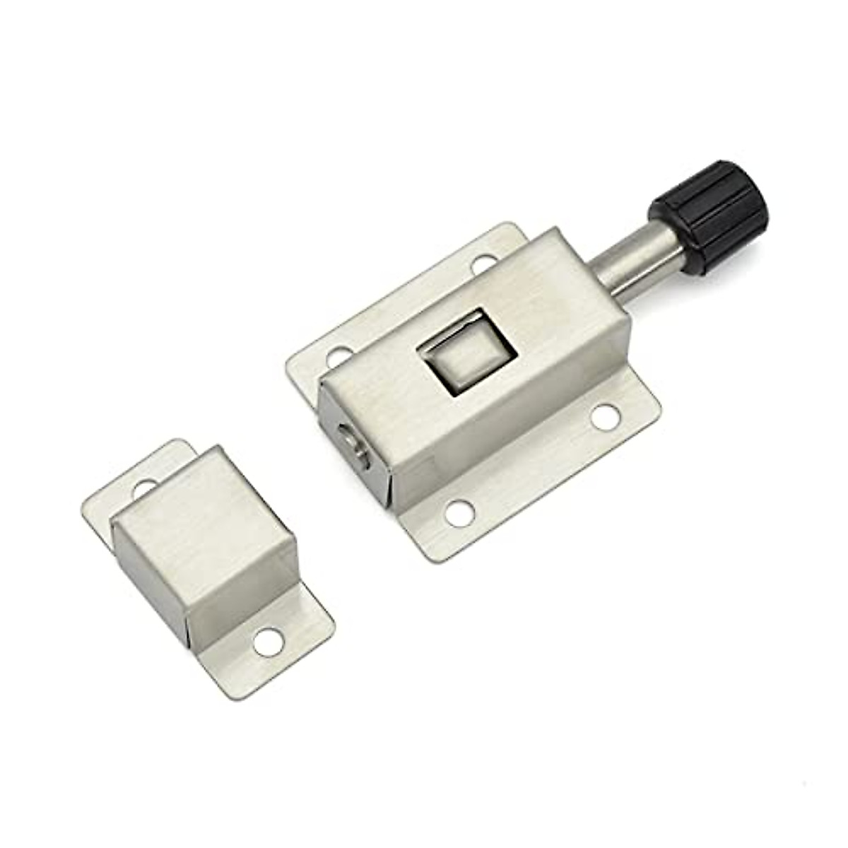 Door Flush Bolt 2.7 Inch Stainless Steel Door Bolt Button for Automatically Pop-up Door Security Safety Locks 1Pcs