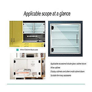 90 Degree Glass Door Hinge Cabinet Display Cabinet Wine Cabinet Clip Hinge Black (5-8 mm) (1 Pair (=2 Pieces))