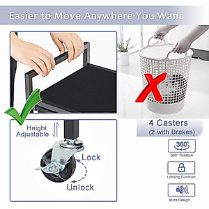 DAELIFKER Laundry Basket, Laundry Hamper 3 Section with Wheels, One Shelf, Metal Frame and Removable Laundry Sorter Bags, Clothes Hampers for Laundry Room (Grey, 85 L)