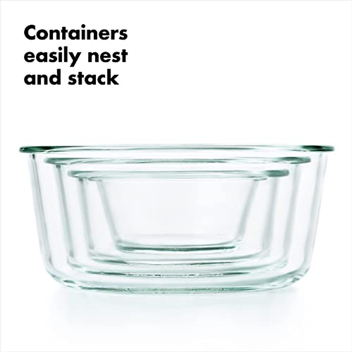 OXO Good Grips 4 Cup Smart Seal Leakproof Glass Round Airtight Food Storage Container