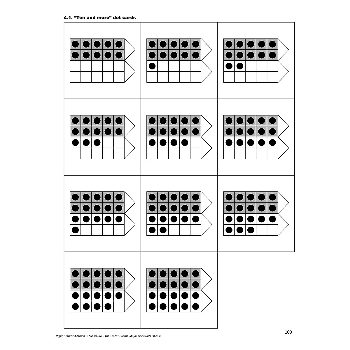 Right-Brained Addition & Subtraction Vol. 2, Book & Games