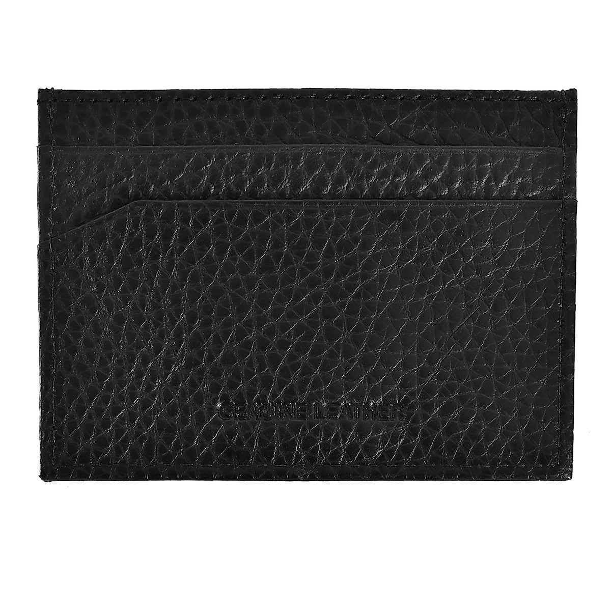 Zinda Genuine Leathers Card Holder RFID Protection Slim Wallet Unisex (Black)