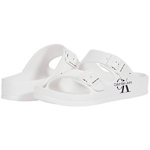 Calvin Klein Men's Zion Slide Sandal, White 164, 12