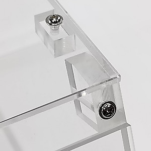 FixtureDisplays® 24 X 12 X 8" Acrylic Bin Plaxiglass Organizer 4 Compartments Display Bin for Candy, Cereal, Chocolate Bean Assembly Video Provided 100827-NEW