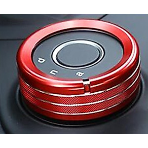 YUWATON Compatible with 2017-2019 Alfa Romeo Giulia Stelvio Accessories Multimedia Knob Cover (red)