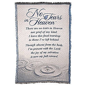 Dicksons No Tears in Heaven Memorial 46 by 68 in All Cotton Tapestry Throw Blanket