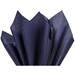Navy Blue Tissue Paper Squares, Bulk 24 Sheets, Premium Gift Wrap and Art Supplies for Birthdays, Holidays, or Presents by Feronia packaging, Large 20 Inch x 26 Inch