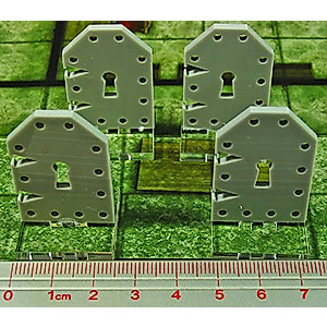 LITKO Terrain Door Markers | Compatible with Dungeons & Dragons & Pathfinder | DND | 5E | TTRPG | (Wooden Door)