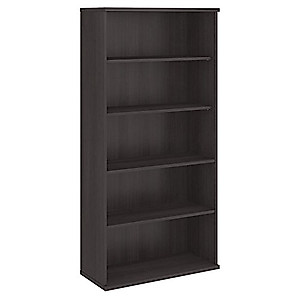 Bush Business Furniture Studio C 5 Shelf Bookcase in Storm Gray