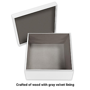 Let's Make Memories Personalized Baby's First Keepsake Box - Memento Storage - Memories Box - Nursery Décor - For Girls - 6" Hx12 Square