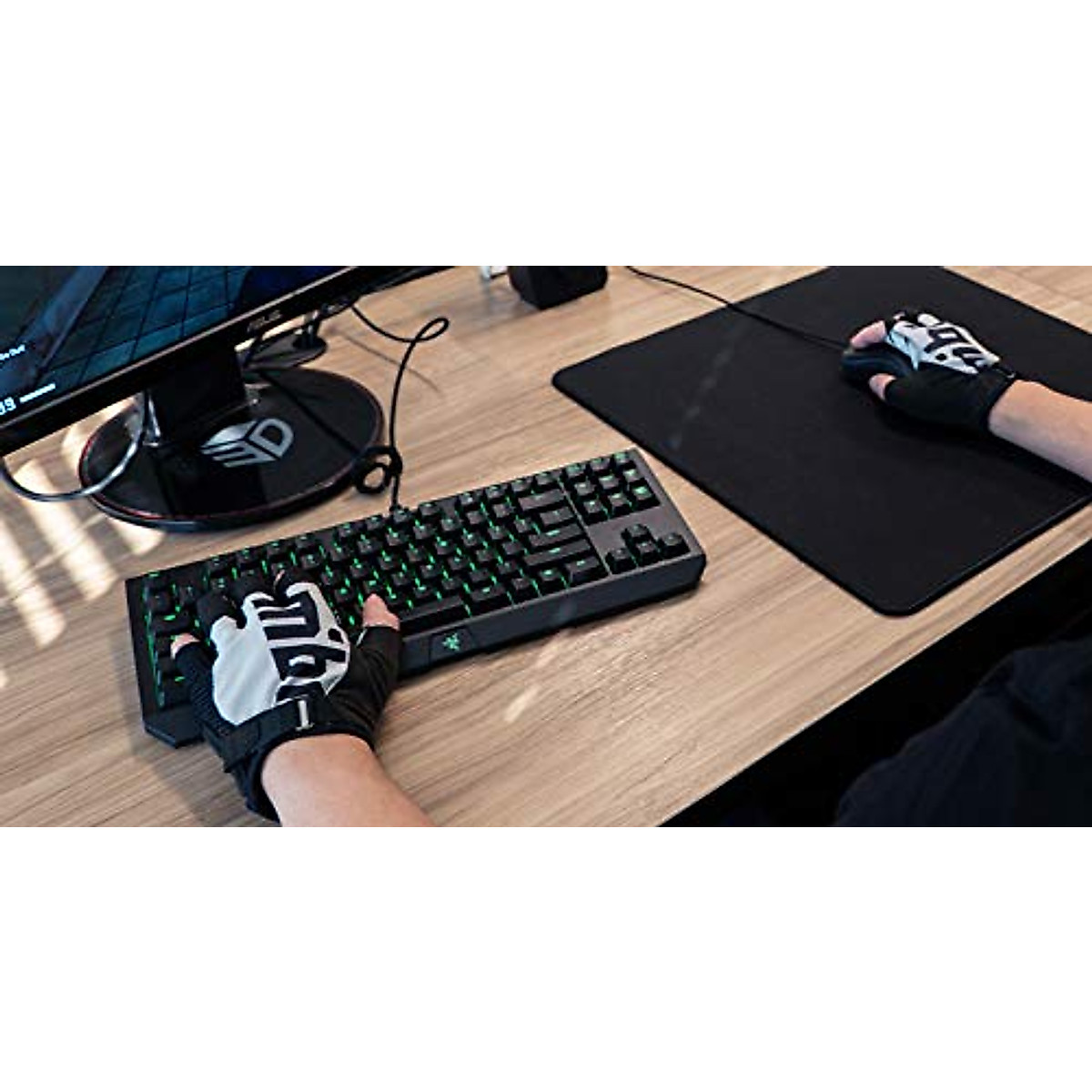 Ironclad MIBR PC Gaming Gloves, Precision Fit, Performance Grip, Machine Washable, (1 Pair), Size L (ES-MIBR-04-L)