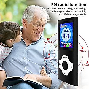 MYMAHDI Support TF Cards Slim 1.8" LCD Mp3 Mp4 Player Media/Music/Audio Player with Accessories Black