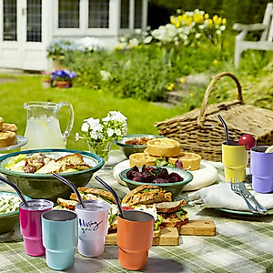 REFARICO 6 Pack 3oz Mini Tumbler Shot Glasses with Straw and Lid Stainless Steel Colored Sublimation Tumblers Double Wall Vacuum Insulated Cups for Party, Birthday's Day-Multicolor